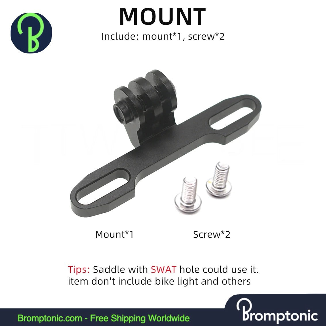 Brompton Rear Light Mount Saddle Bracket