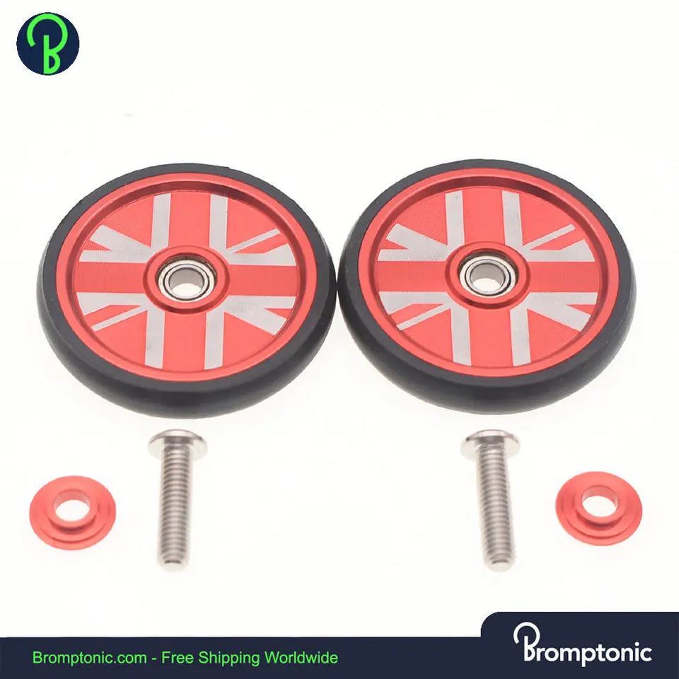 Brompton Rear Rack Wheels With British Flag