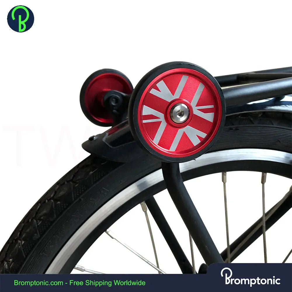 Brompton Rear Rack Wheels With British Flag
