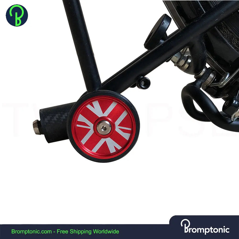 Brompton Rear Rack Wheels With British Flag