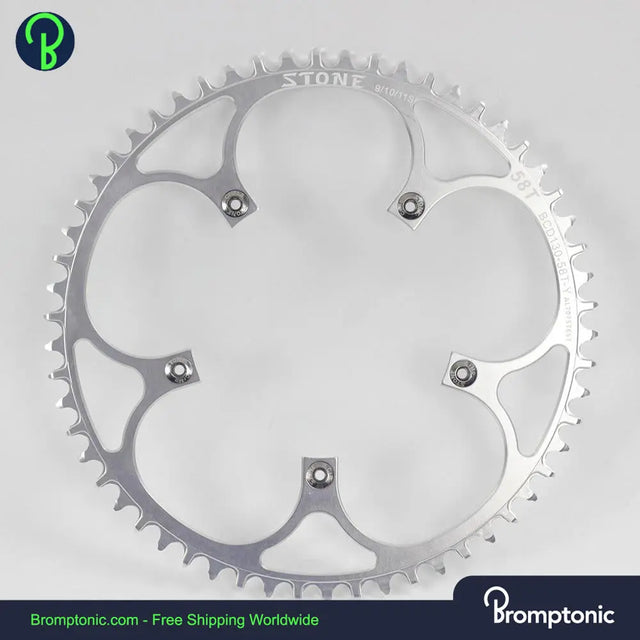 Brompton Round Chainring BCD 130mm 5 Bolts Silver